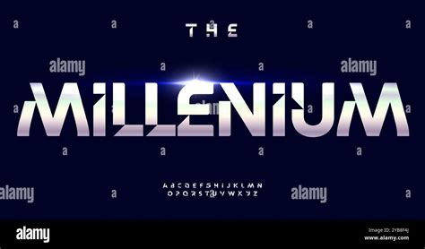 Tech Metallic Font Futuristic Angular Letters Bold Digital Headline