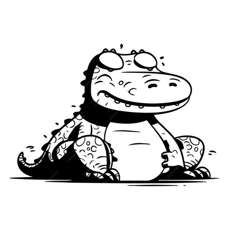 Premium Vector Cute Crocodile Vector Illustration Of A Cartoon Crocodile