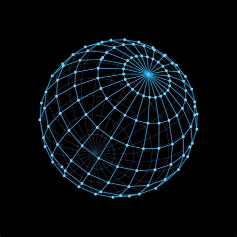3d Wireframe Sphere And Futuristic Ball Shape 46638277 Vector Art At