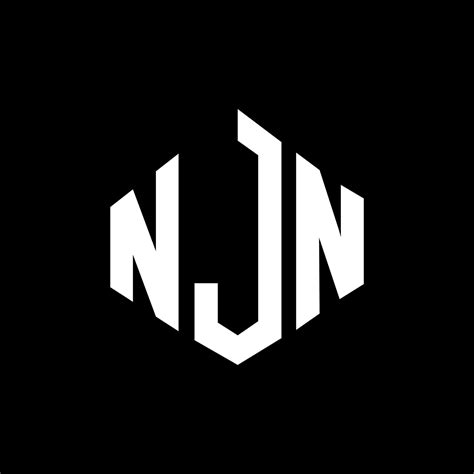 Njn Letter Logo Design With Polygon Shape Njn Polygon And Cube Shape