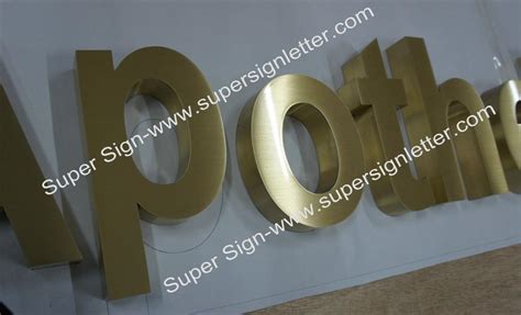 3d Brushed Brass Letters