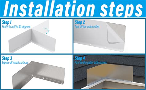 EBaokuup 2 Pcs Gutter Valley Splash Guards Rain Gutter Valley Roofing Gutter Guards Diverter