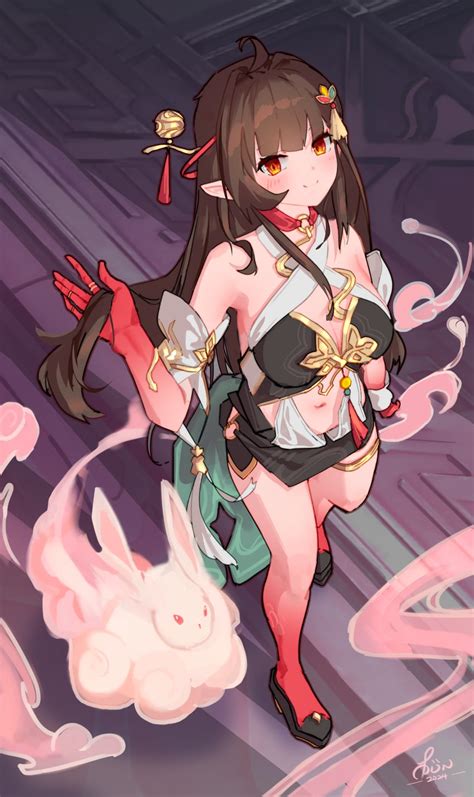 Lingsha And Fuyuan Honkai And More Drawn By Applelin Danbooru