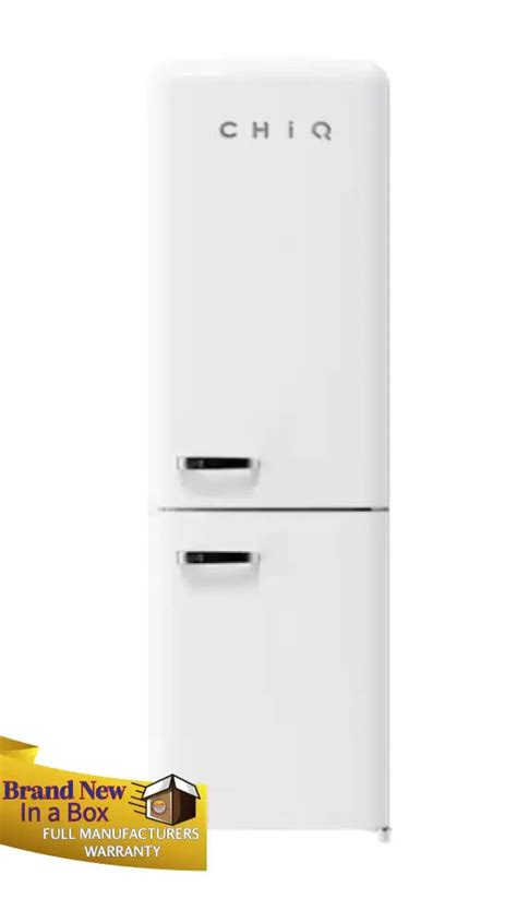 CHiQ CRBM227NW3 231L Retro Style Bottom Mount White Fridge