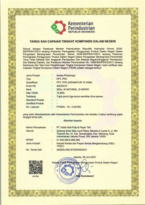 Kertas Hvs Sinar Dunia 75 Gsm A4 Siplah Intanonline