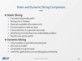 Slicing And Testing Ppt