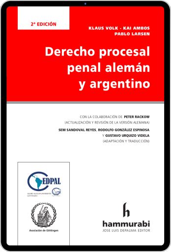Derecho Procesal Penal Alemán Y Argentino Hammurabi Digital