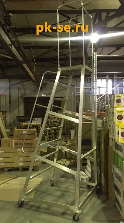 Лестница -вышка с площадка передвижная алюминиевая производство ПК ...