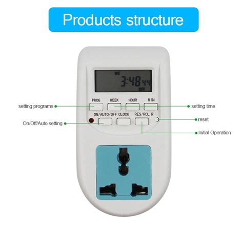 Programmable Digital Timer Switch Weekly Stop Kontak Minggu 16 Program