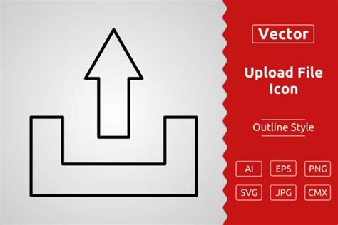 Vector Upload File Outline Icon Graphic By Muhammad Atiq · Creative Fabrica