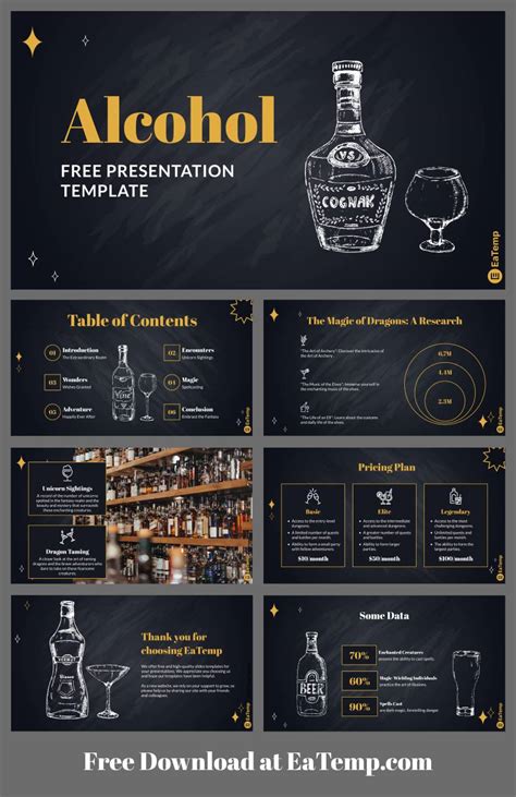 Alcohol PPT Presentation Template Google Slides Theme EaTemp
