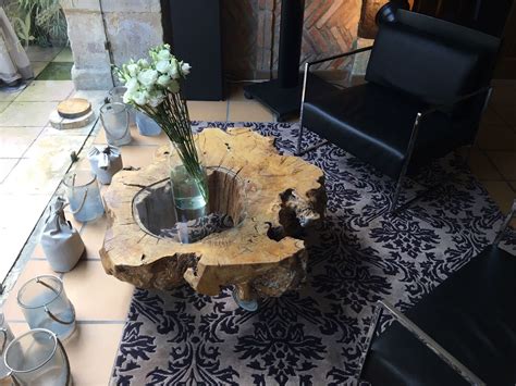 Pin De WoodHome Es En Interiorismo Natural Troncos De Madera Mesa De