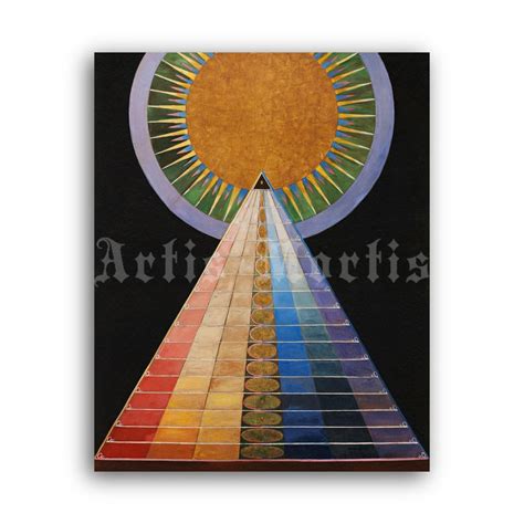 Printable Hilma Af Klint Altarpiece No Abstract Mystic Visionary Painting