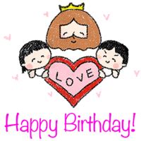 生日快樂v2 Happy Birthday 我愛主耶穌 I love Jesus WhatSticker