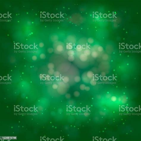 녹색 Bokeh 효과 추상적인 배경입니다 흐리게 배경 막입니다 축제 Defocused 조명입니다 성 패 트 릭의 날 벡터