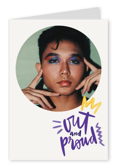 Out And Proud Just Because Cards And Quotes 🤠🙈🐟 Send Real Postcards Online
