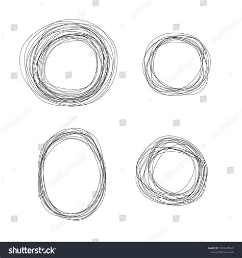 Set Vector Sketchy Scribble Thin Line Stock Vector Royalty Free