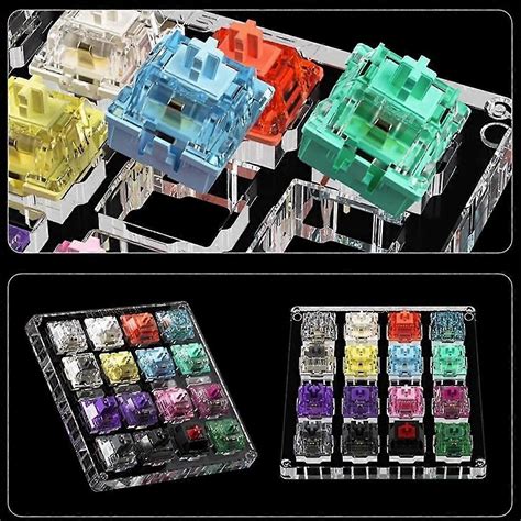 16 Key Switch Tester Mechanical Keyboards Acrylic Testing Tool Mechanical Keyboard Switches