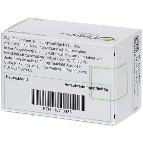Cialis 20 Mg Filmtabletten 12 St Mit Dem E Rezept Kaufen Shop Apotheke