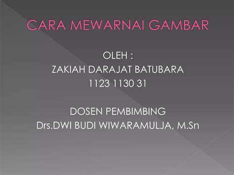 Cara Mewarnai Gambar Ppt