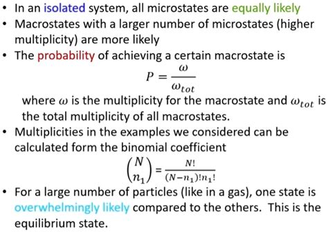 Solved In An Isolated System All Microstates Are Equally Likely Macrostates With A Larger