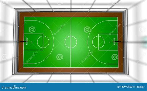 Cancha De B squet Tridimensional 3d Rinden Stock de ilustración