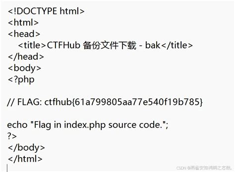 Ctfhub：信息泄露所有题目ctfhub题目 Csdn博客