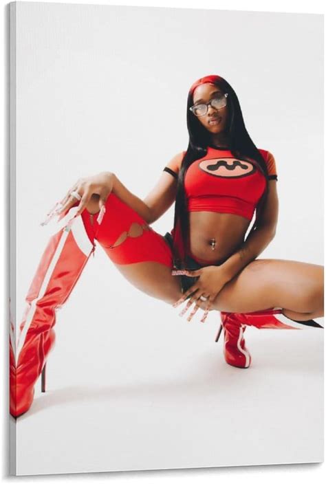 Xnasu Sexy Red Poster Rap Hip Hop Sexy Female Singer Music Album