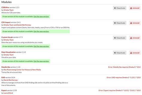 Omeka S Showing Module Updates When The Modules Are Up To Date