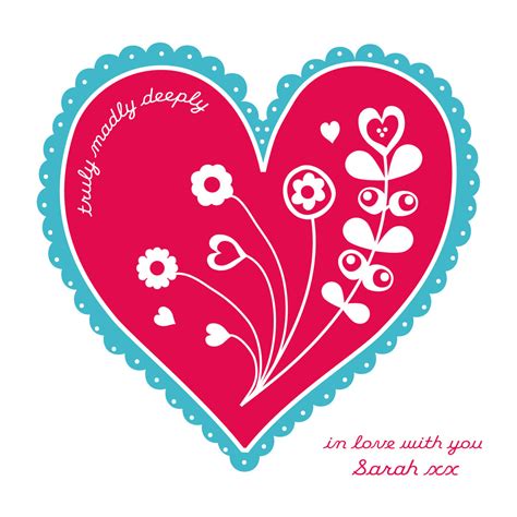 Personalised Truly Madly Deeply In Love With You Card Allihopa