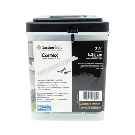 Timbertech Collated Cortex Hidden Plug Fasteners American Walnut 100 Sq Ft Schillings