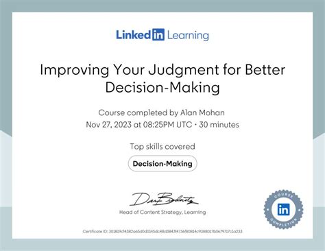 Alan Mohan On Linkedin Certificate Of Completion