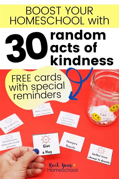 Free 30 Random Acts Of Kindness To Boost Your Homeschool Rock Your