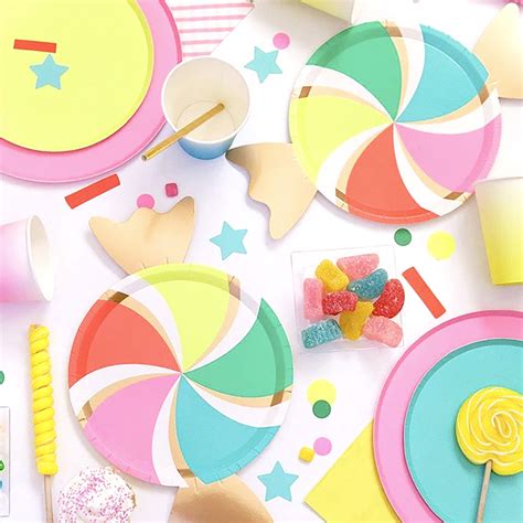 Candy Plates Candyland Party Rainbow Birthday Candyland Etsy