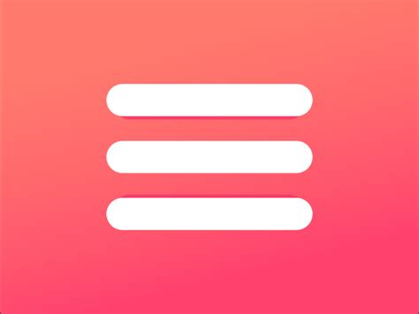 D Hamburger Menu By Breton Brander On Dribbble