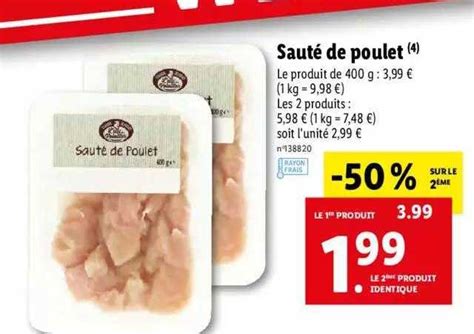 Promo Sauté De Poulet Chez Lidl Icatalogue Fr