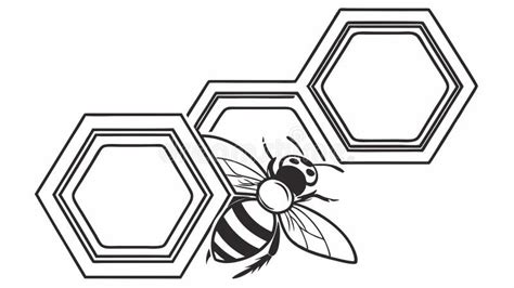 Bee And Honeycomb Pattern Nature And Organic Design Element Vector Design Generative Ai Stock