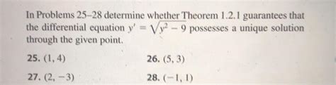 Solved In Problems 25 28 Determine Whether Theorem 121