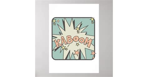 Kaboom Comic Style Poster Zazzle