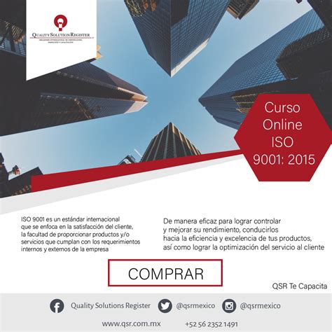 Curso Iso 9001 2015 Sistemas De Gestión De La Calidad Online