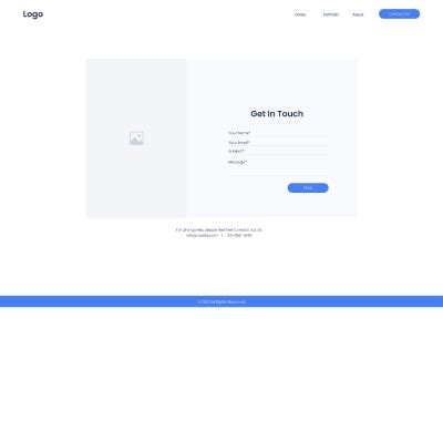 Contact Portfolio Wireframe Flexbox Elementor Kit Library