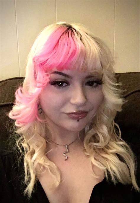 Pink And Blonde Hair With Bangs Blonde Hair With Bangs Pink Blonde
