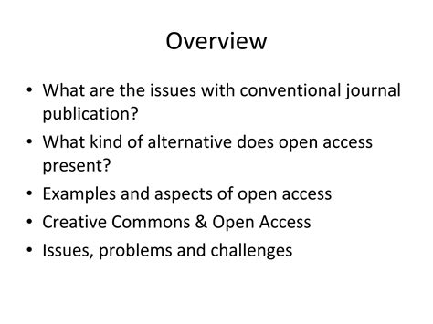 Open Access And Creative Commons Ppt
