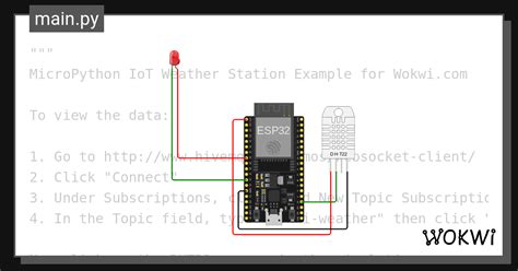 MicroPython MQTT Weather Logger ESP Copy Wokwi ESP STM Arduino Simulator