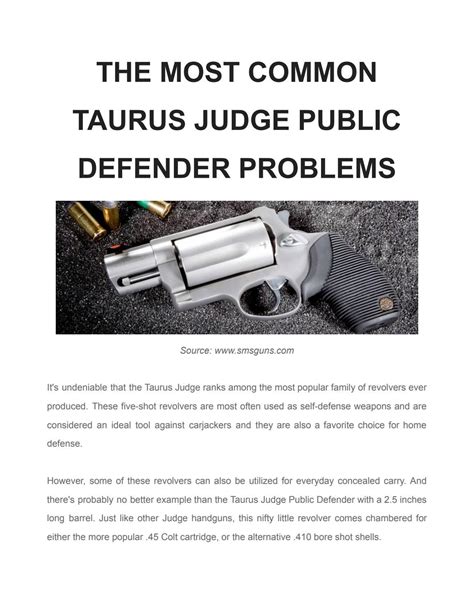 Taurus Judge Problems