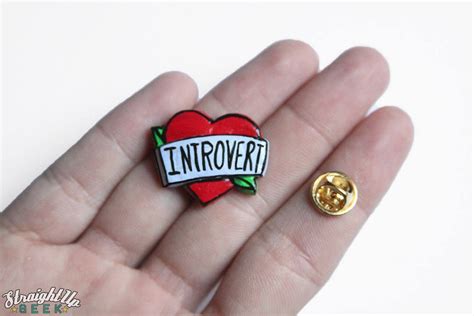 Introvert Enamel Pin Custom Pins Lapel Pin Etsy