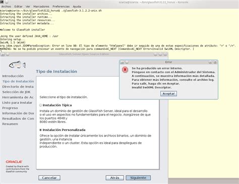 Balteus Error Del Instalador Unix De Glassfish 3122