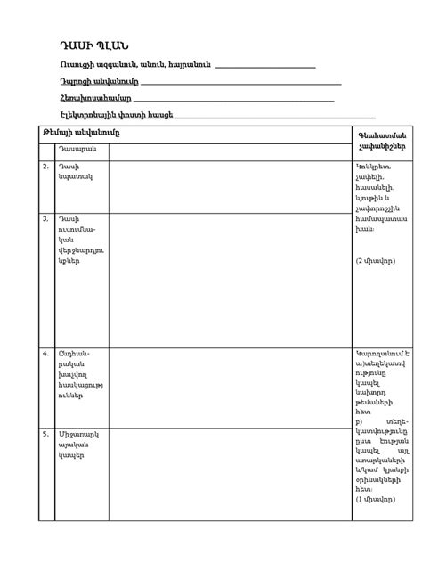 1674249486308 Դասի պլան Pdf
