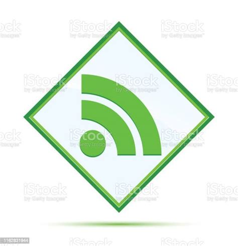 Rss 피드 아이콘 현대 추상 그린 다이아몬드 버튼 Rss에 대한 스톡 벡터 아트 및 기타 이미지 Rss 그림자