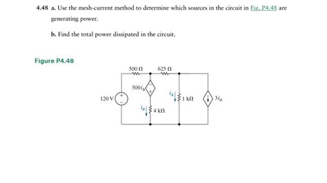 Answered 448 A Use The Mesh Current Method To Bartleby